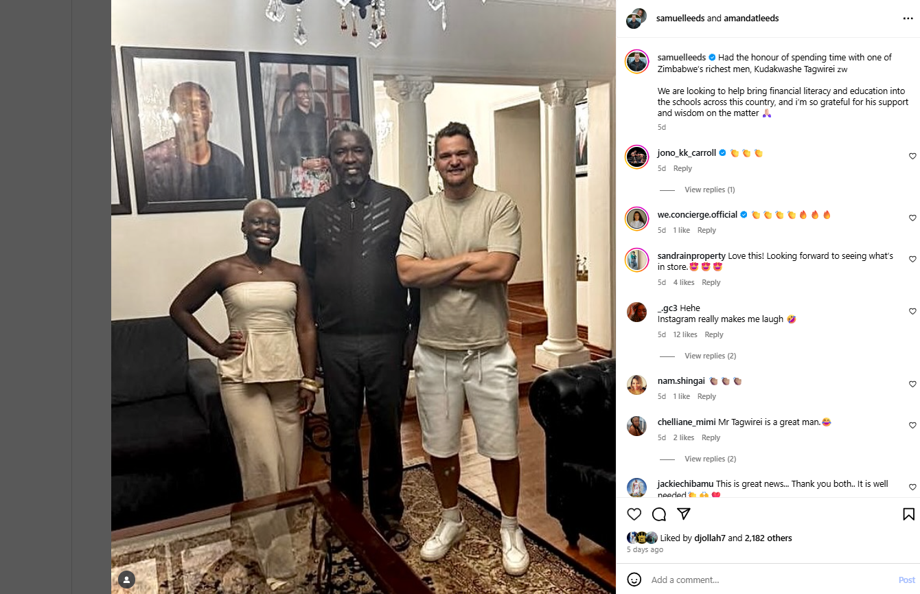 Kuda Tagwirei Meets Samuel And Amanda Leeds - Gambakwe Media